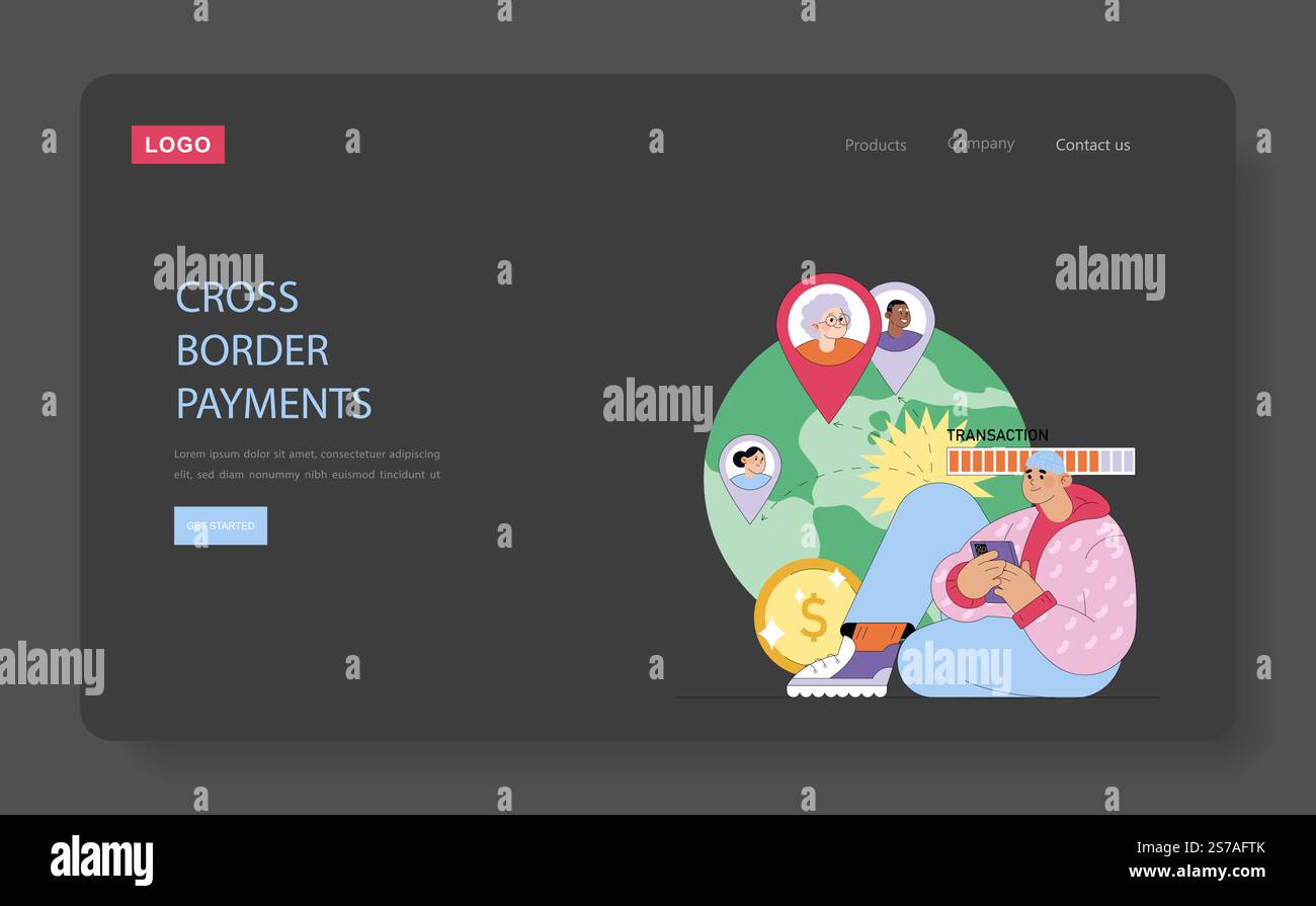 Digital Finance Concept Global Transactions Connecting People Across The World With Secure