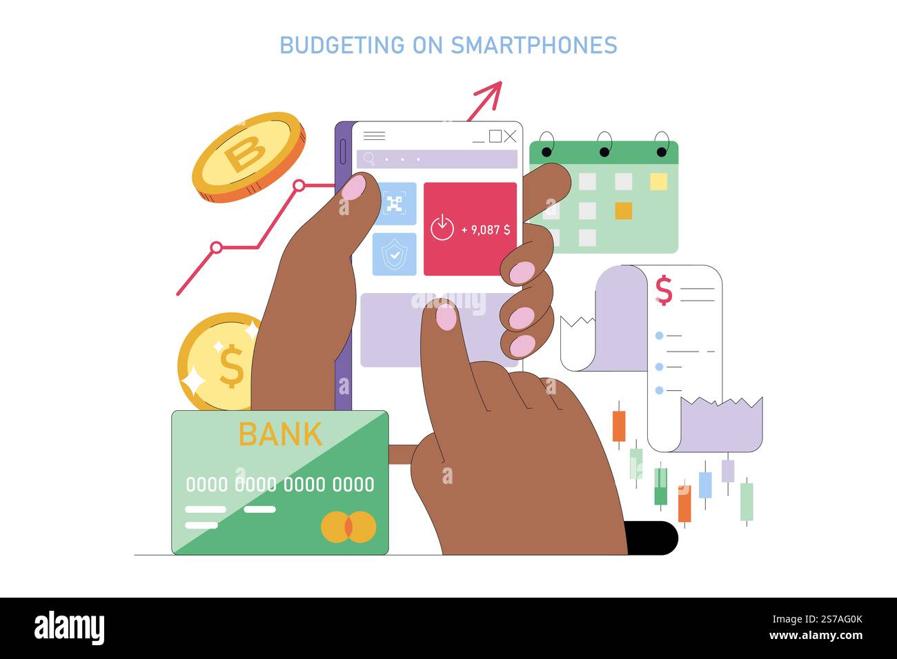 Displaying finance chart tracking Cut Out Stock Images & Pictures - Alamy