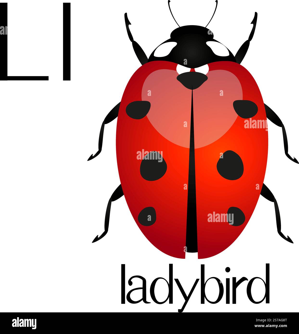 Illustration for teaching children the English alphabet with cartoon ...