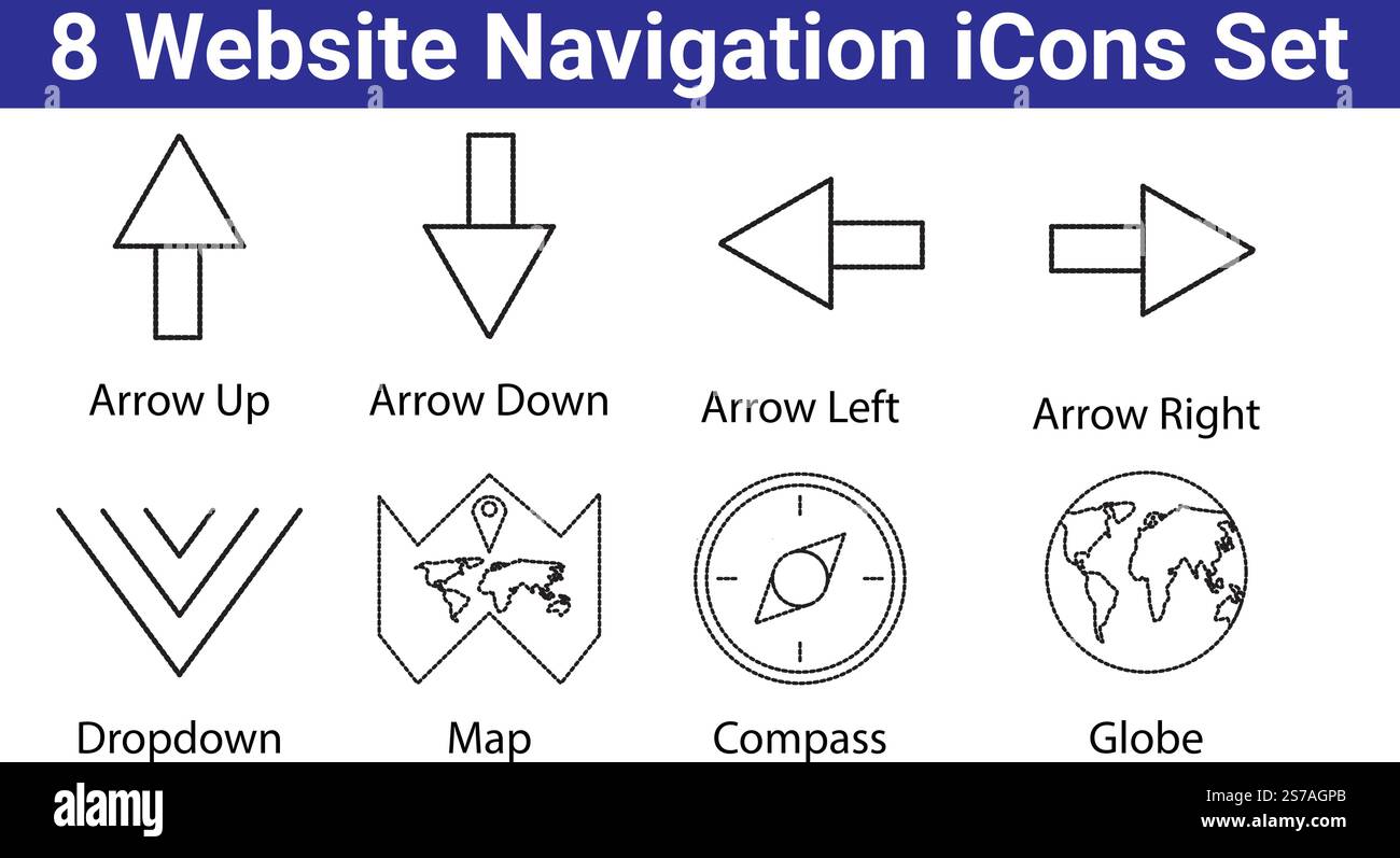 Icon navigation Stock Vector Images - Alamy