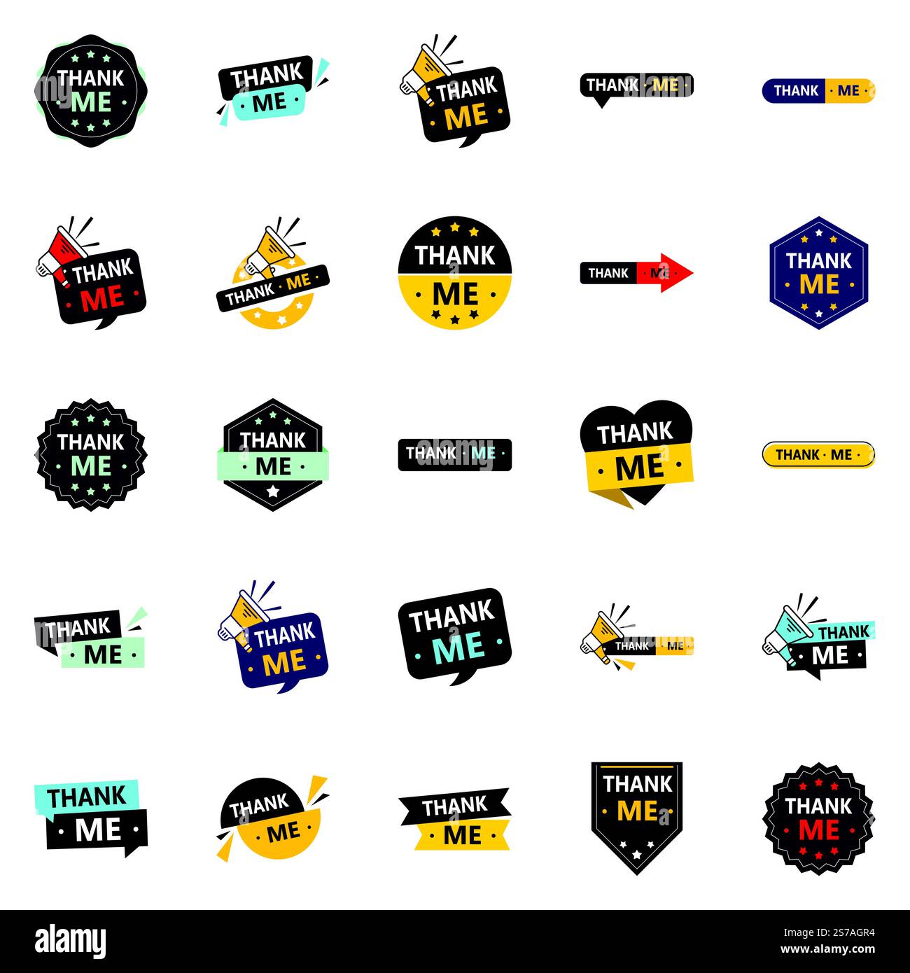 25 Dynamic Thank Me Banners to Show Your Appreciation Stock Vector Image & Art - Alamy