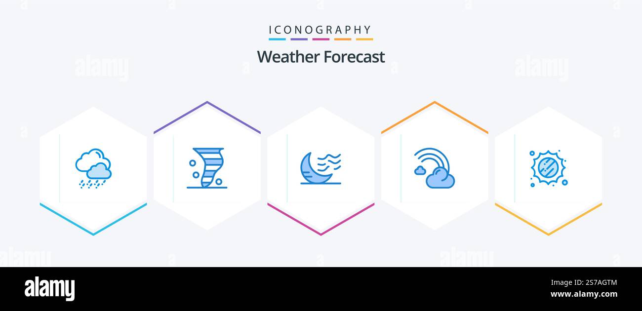 Weather 25 Blue icon pack including rain. forecast. climate. filled ...