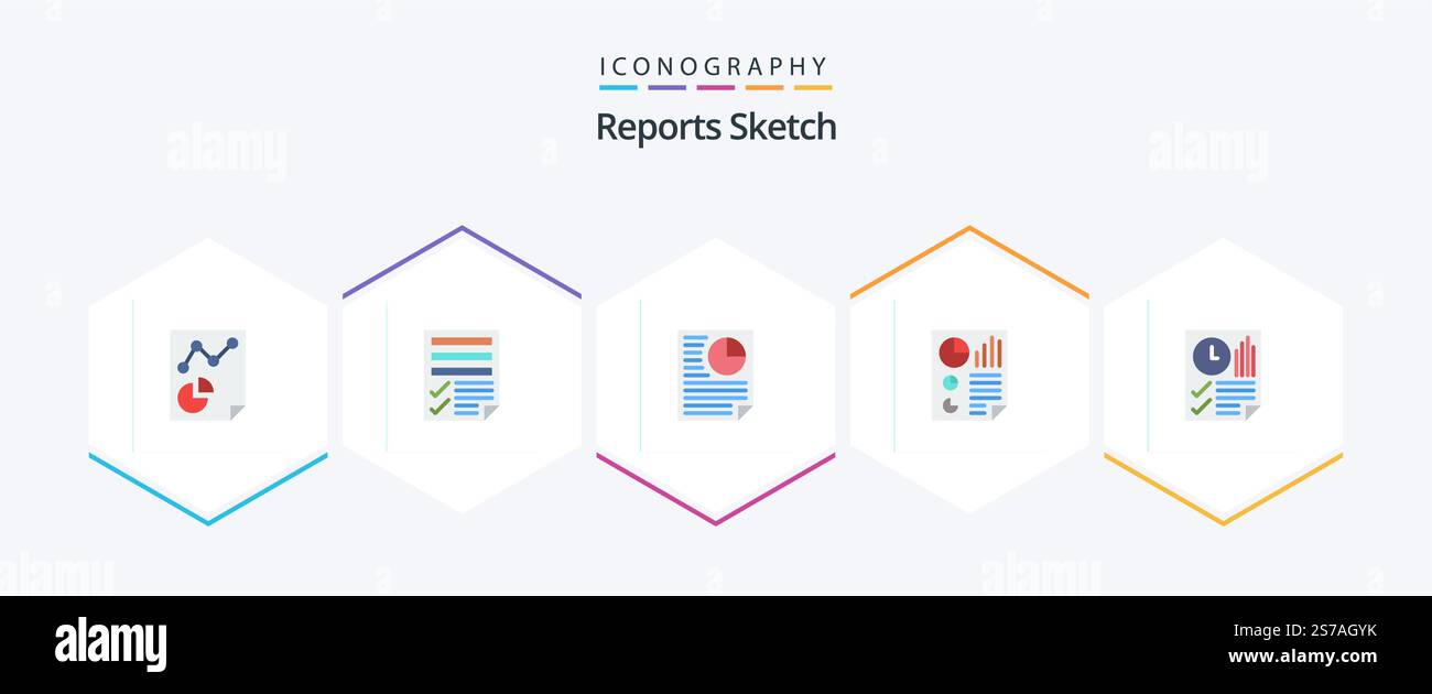 Reports Sketch 25 Flat icon pack including report. document. report ...