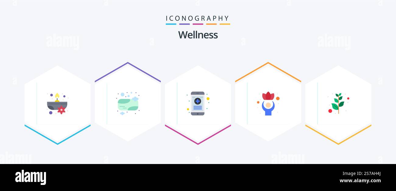 Wellness 25 Flat icon pack including olive. wellness. medical. well ...