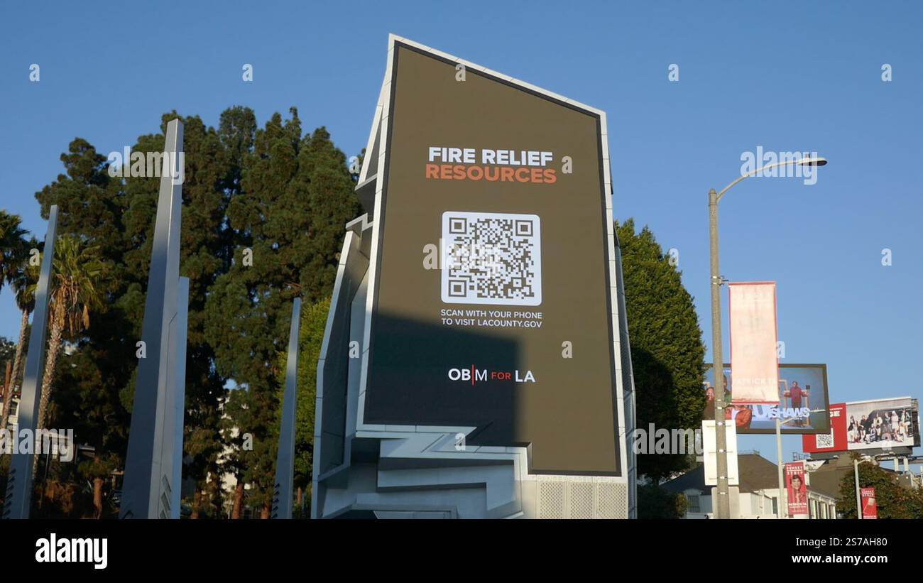 Los Angeles, California USA 17th January 2025 Fire Relief Resources ...