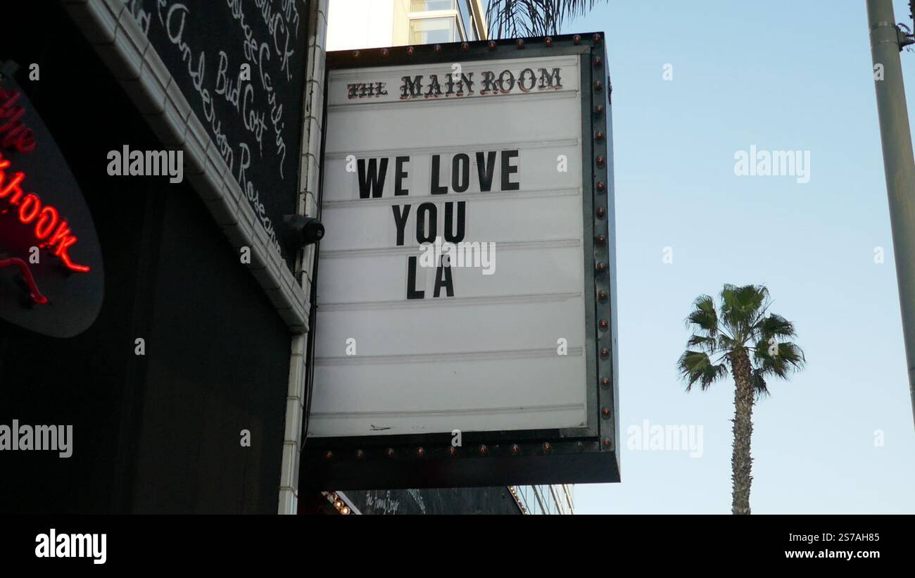 Los Angeles, California USA 17th January 2025 We Love You LA Marquee at ...