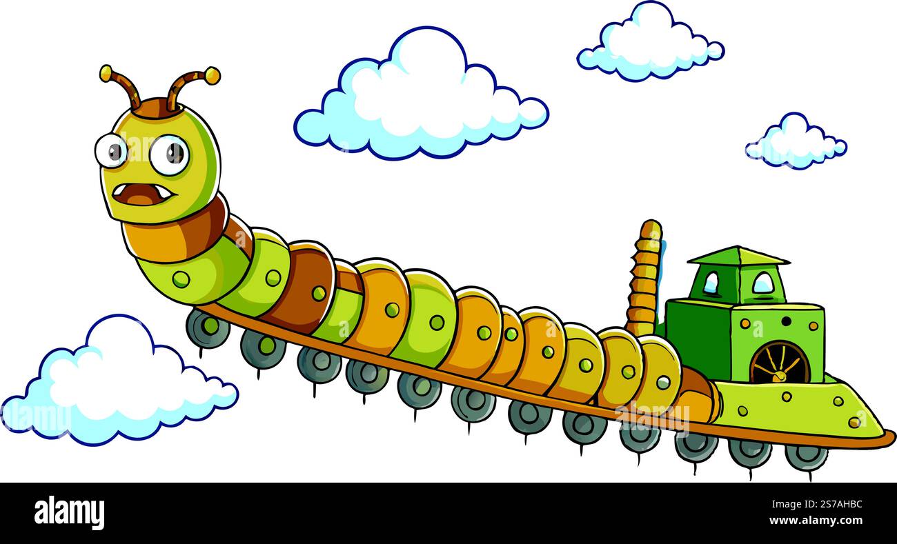 Steampunk inspired caterpillar locomotive with detailed machinery ...