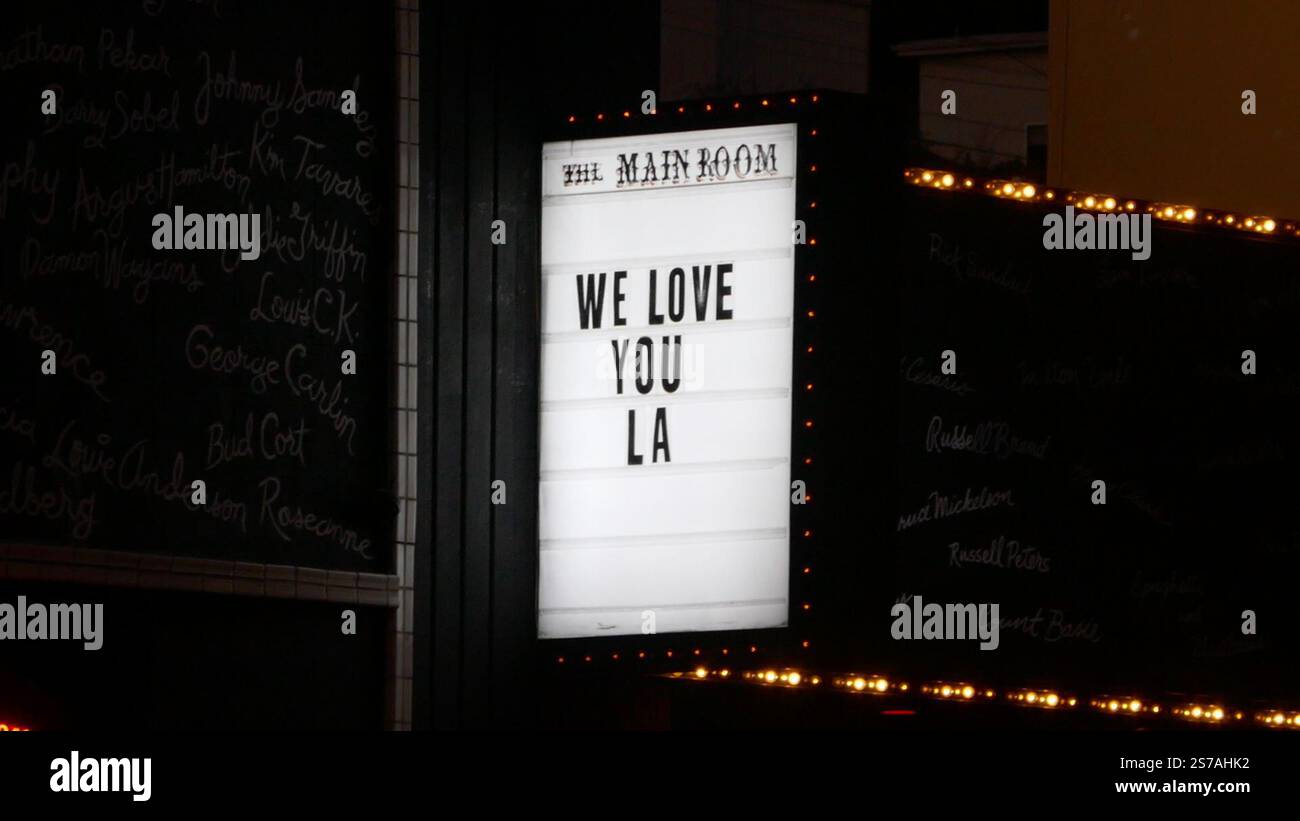 Los Angeles, California USA 17th January 2025 We Love You LA Marquee at ...
