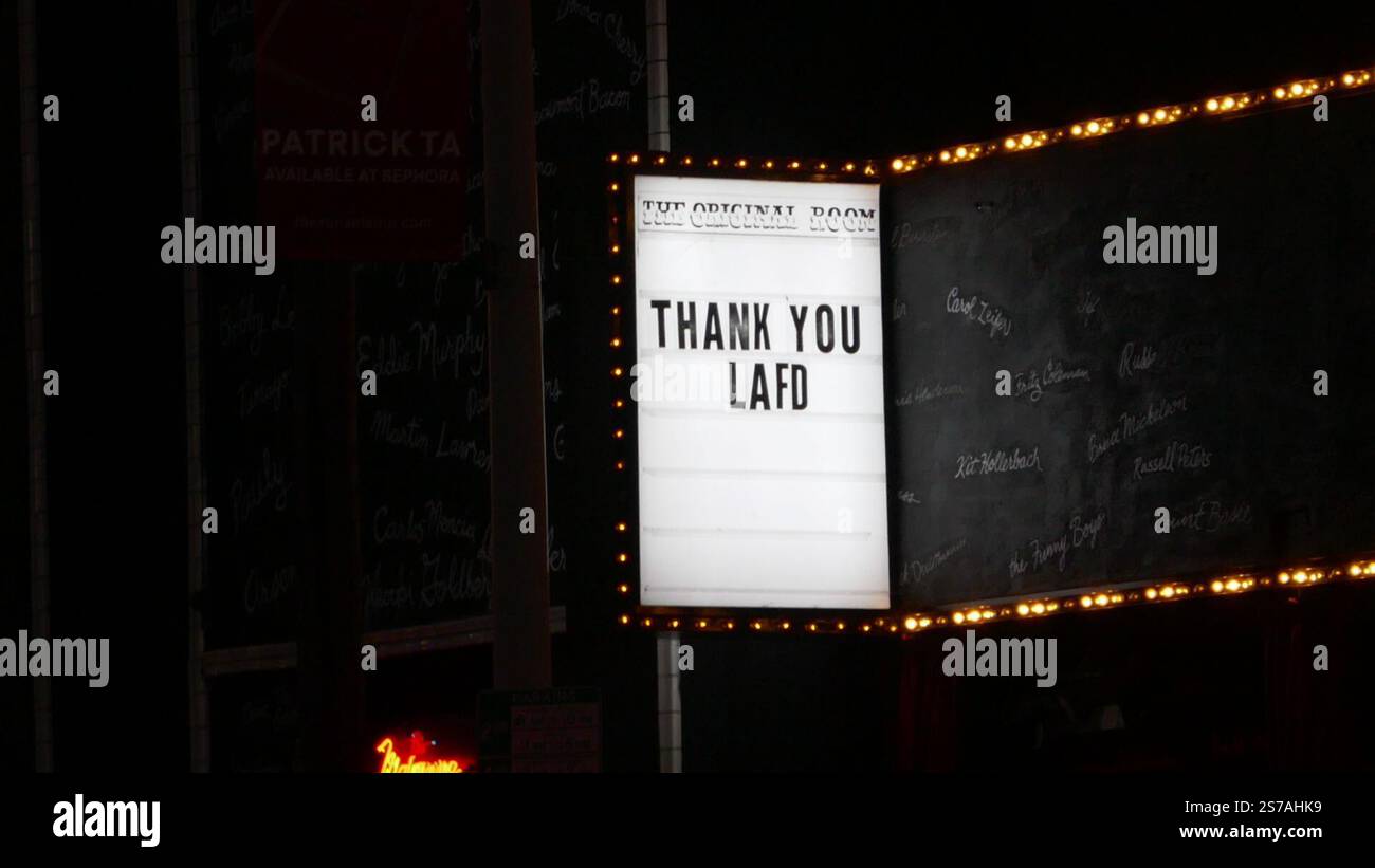 Los Angeles, California USA 17th January 2025 Thank You LAFD Los ...