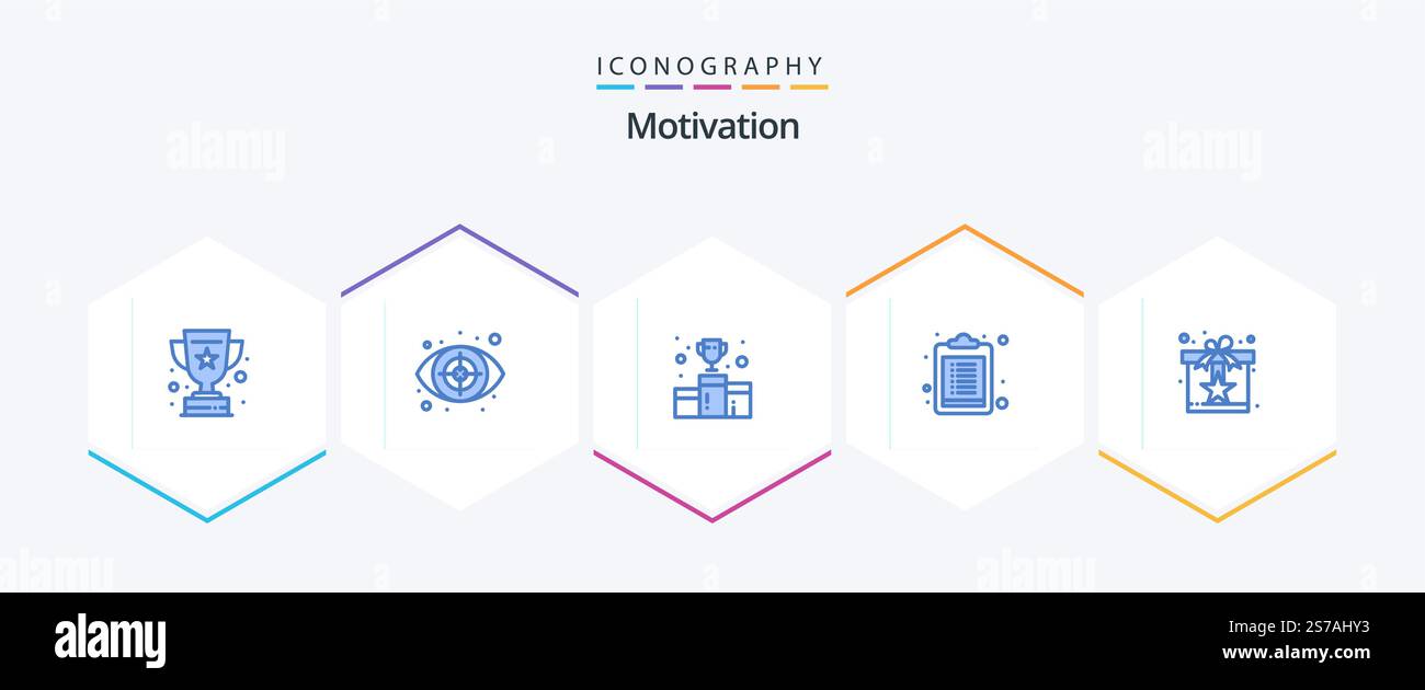 Motivation 25 Blue icon pack including present. list. award. clipboard ...