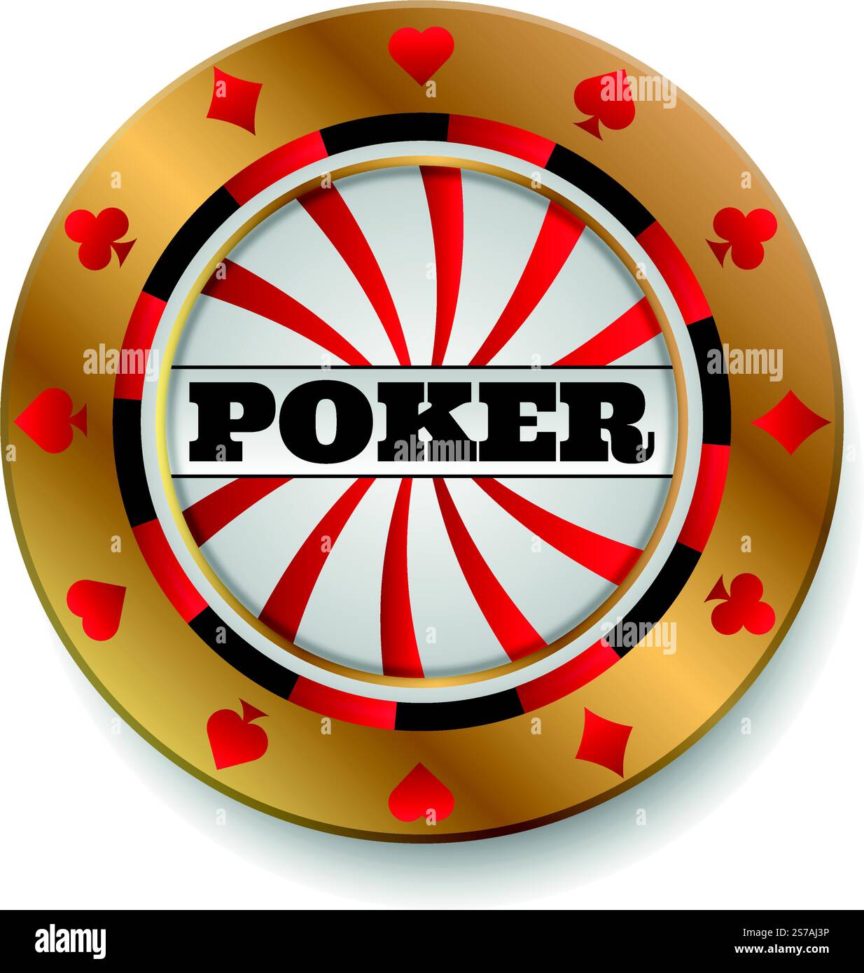 Poker. Casino chip isolated. Vector illustration Stock Vector Image ...