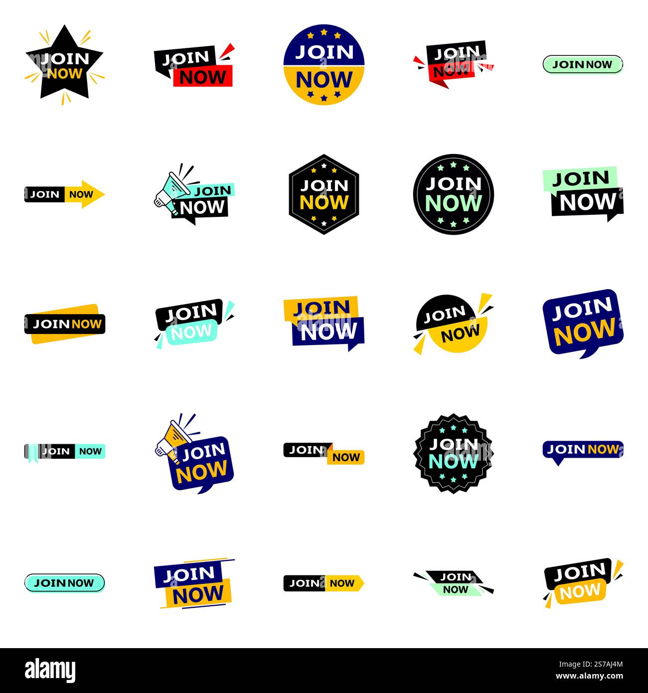 Join Now 25 Fresh Typographic Elements for a modern membership ...