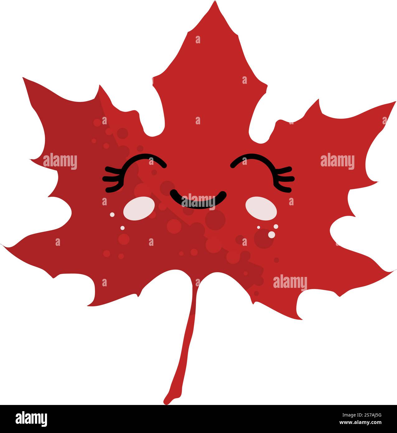 Red leaf shape Stock Vector Images - Alamy