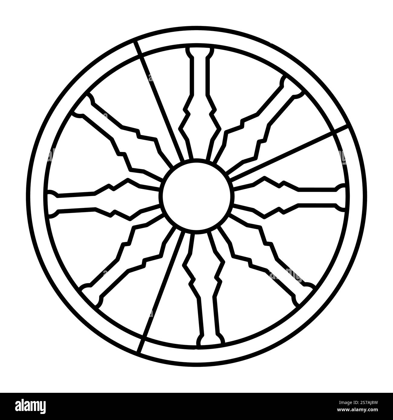 The Eightfold Path line icon. Vector isolated element. Editable stroke ...