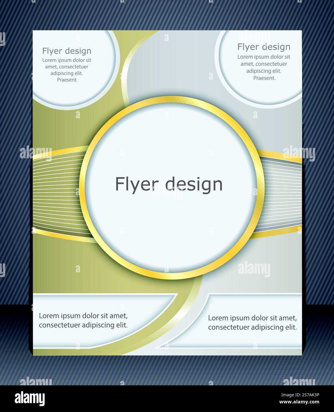 Flyer design in soft shades of yellow. Layout flyer, template, or a ...