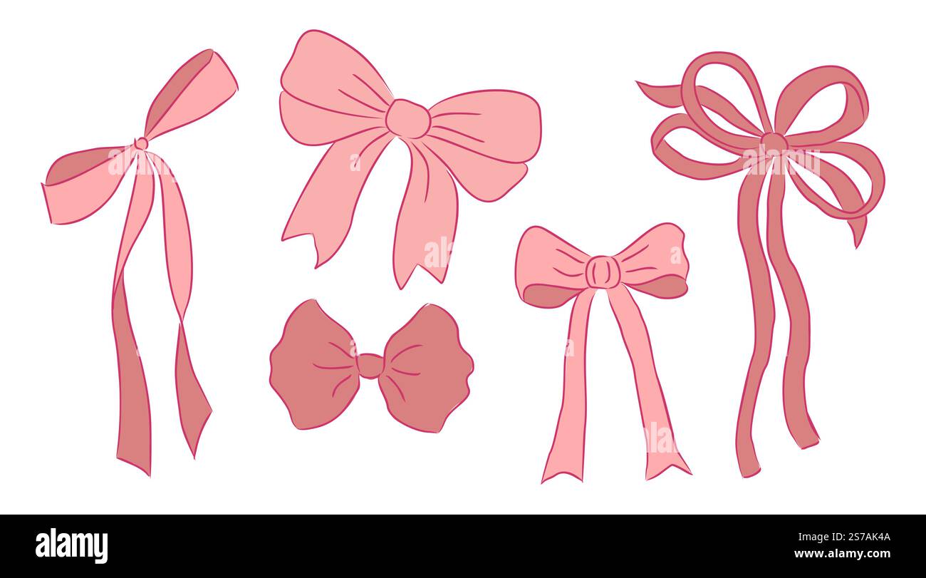 Ribbon set in various Cut Out Stock Images & Pictures - Alamy