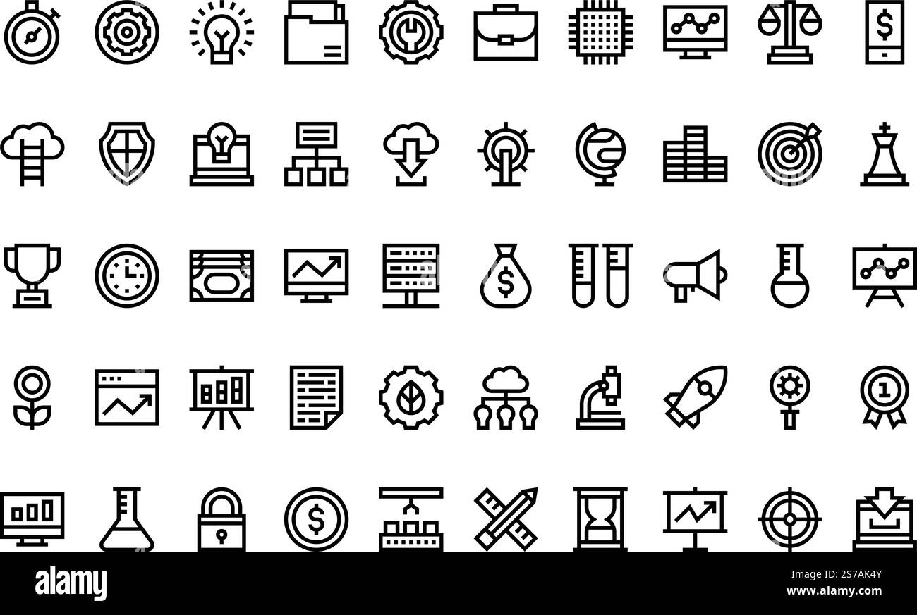 Creative project ideas icons Stock Vector Images - Alamy