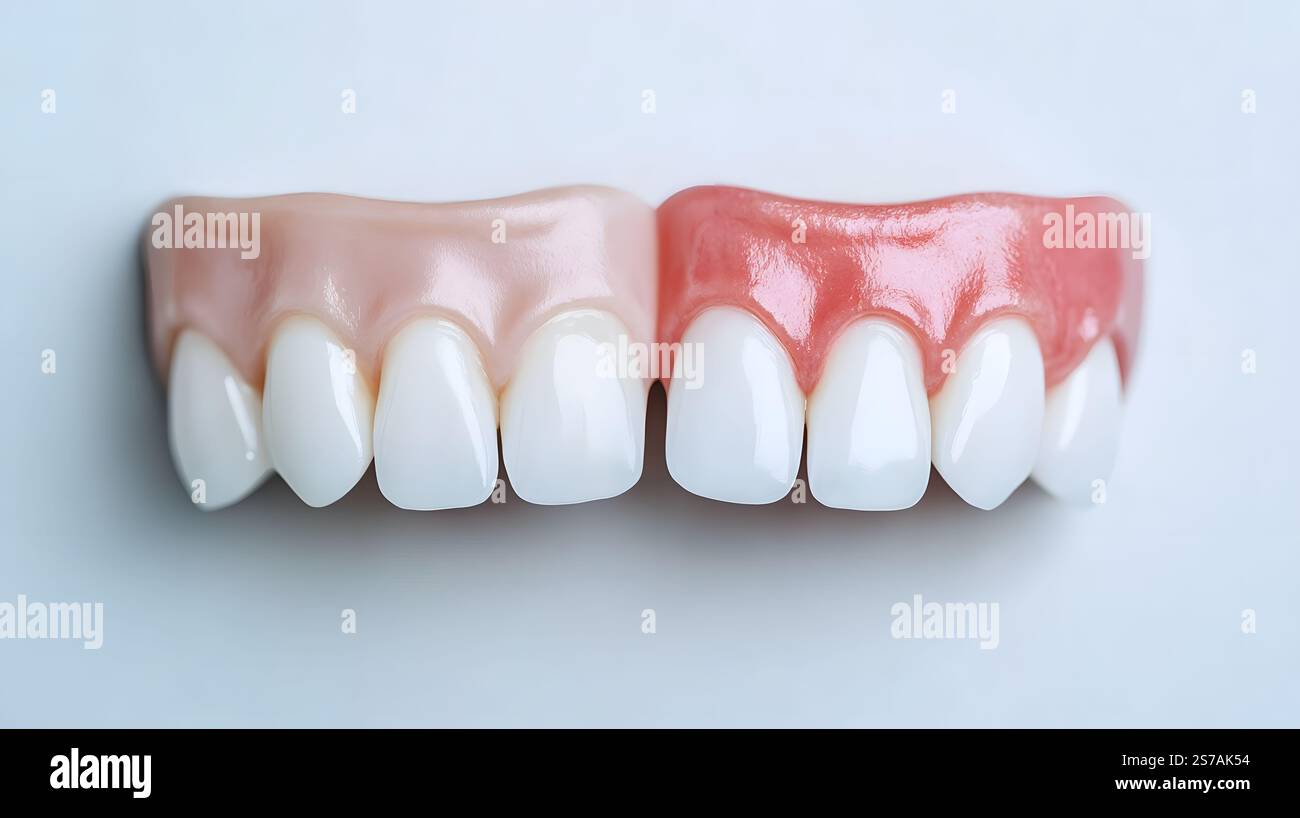 Vibrant Split-Screen Concept Depicting Healthy and Decayed Tooth ...