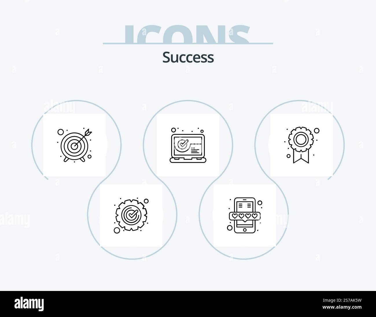 Sucess Line Icon Pack 5 Icon Design. finance. winner. empire. top ...