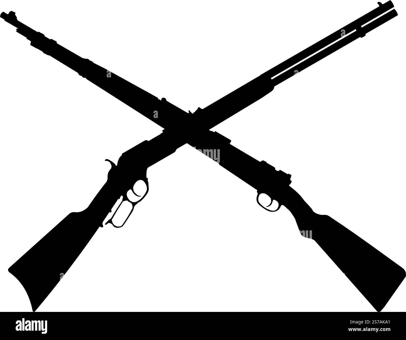 Two crossed rifles Stock Vector Image & Art - Alamy