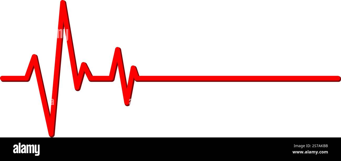 Red pulse line. Vector illustratio Stock Vector Image & Art - Alamy