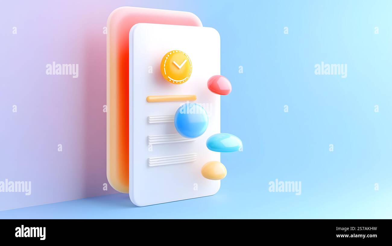 Minimalist and simple progress tracking graph set against a pastel ...