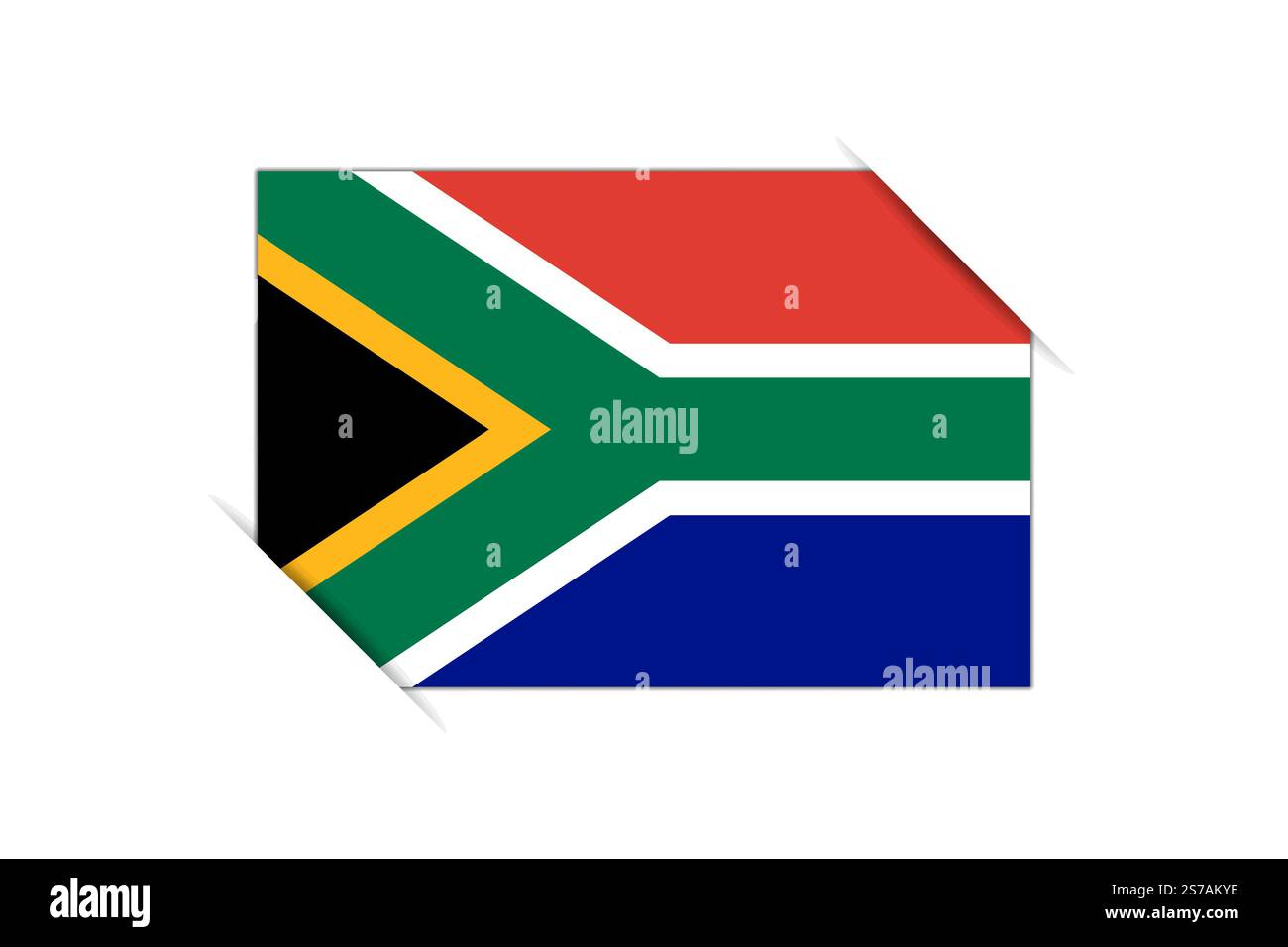 South Africa flag - rectangle colorful flag representing a country ...