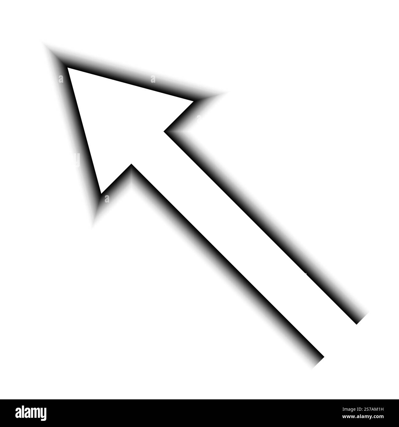 Diagonal arrow with shadow, direction navigation pointer guide Stock Vector Image & Art - Alamy