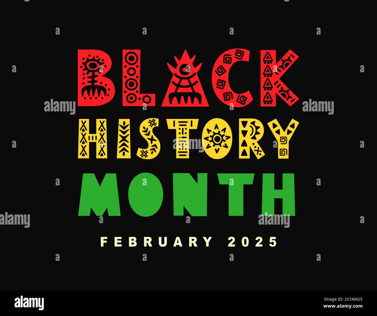 Black History Month 2025 African American Banner Stock Vector Image ...