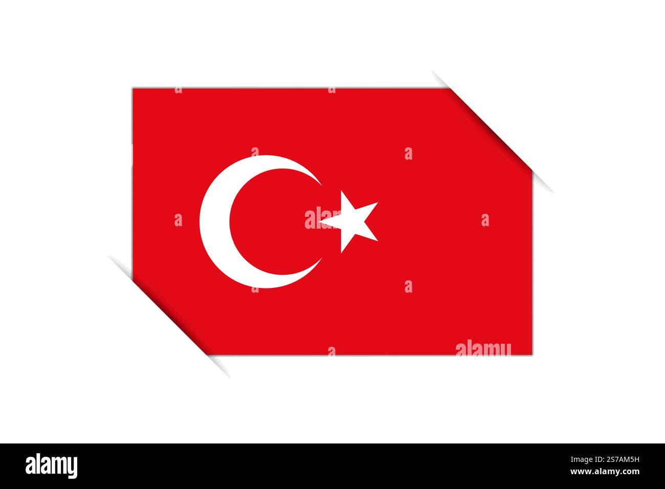 Turkey flag - rectangle colorful flag representing a country cultural ...