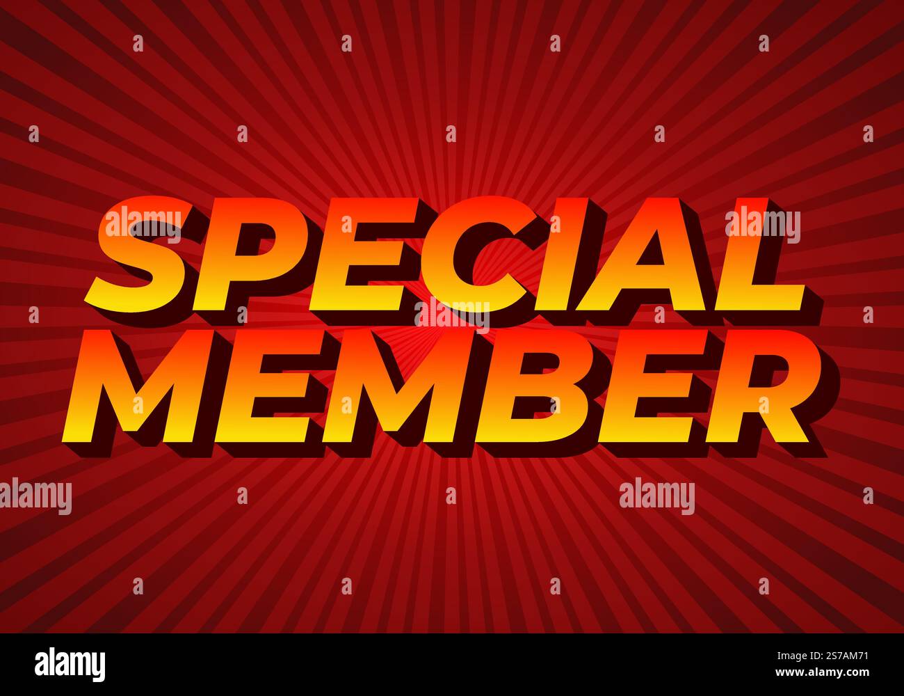 Special member. Text effect design in modern colors with 3D effect look ...