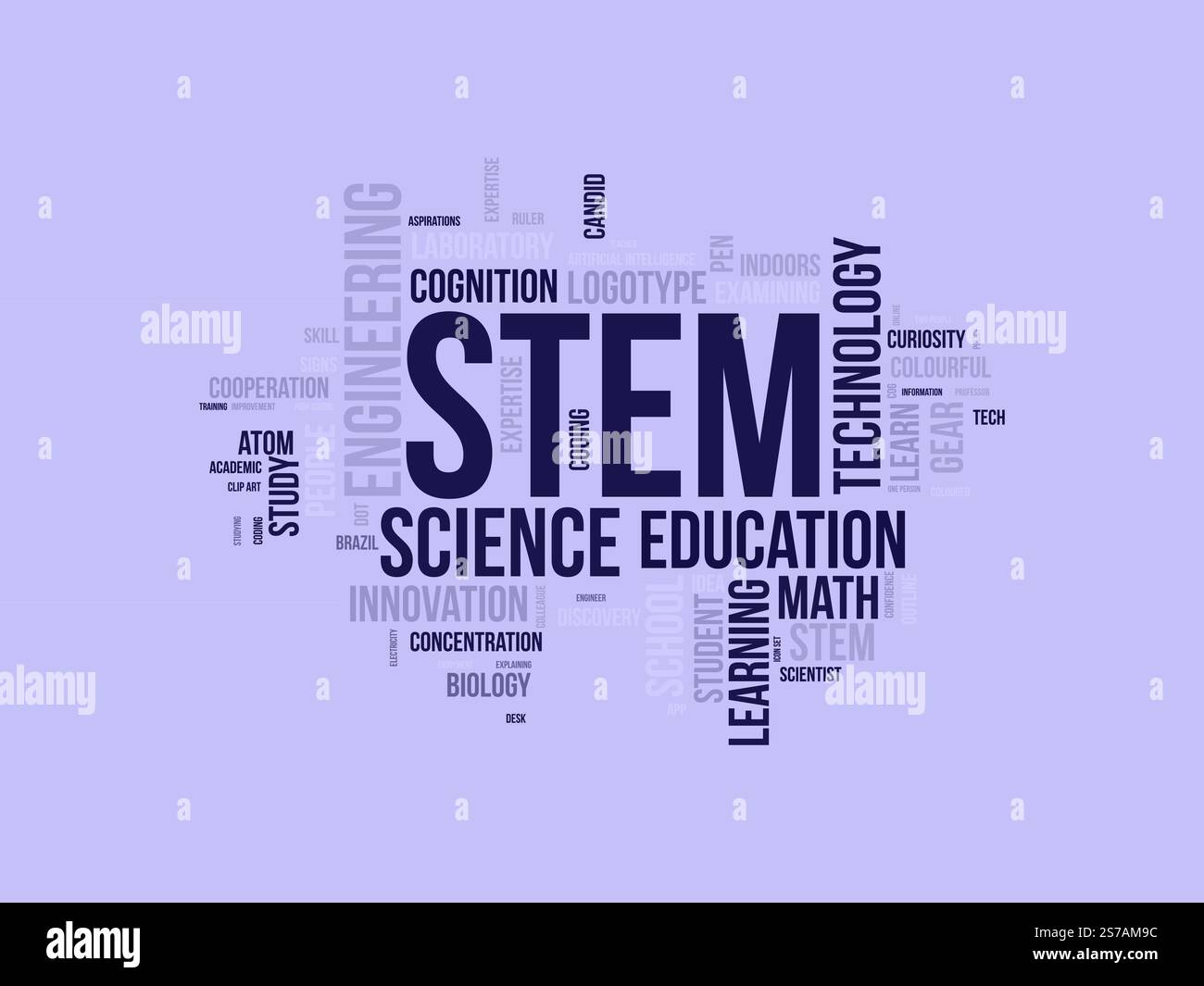 Stem word cloud template. Science,Technology,Engineering, Math concept ...
