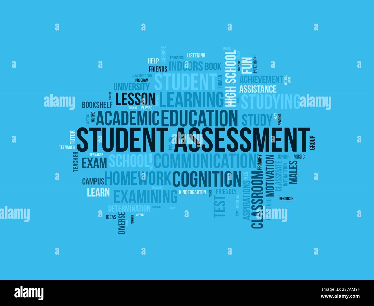 Student Assessment word cloud template. Student Assessment concept ...