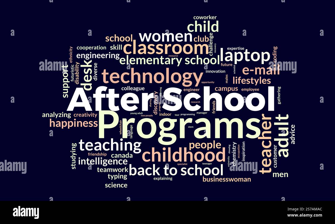 After School Programs word cloud template. After School Programs ...