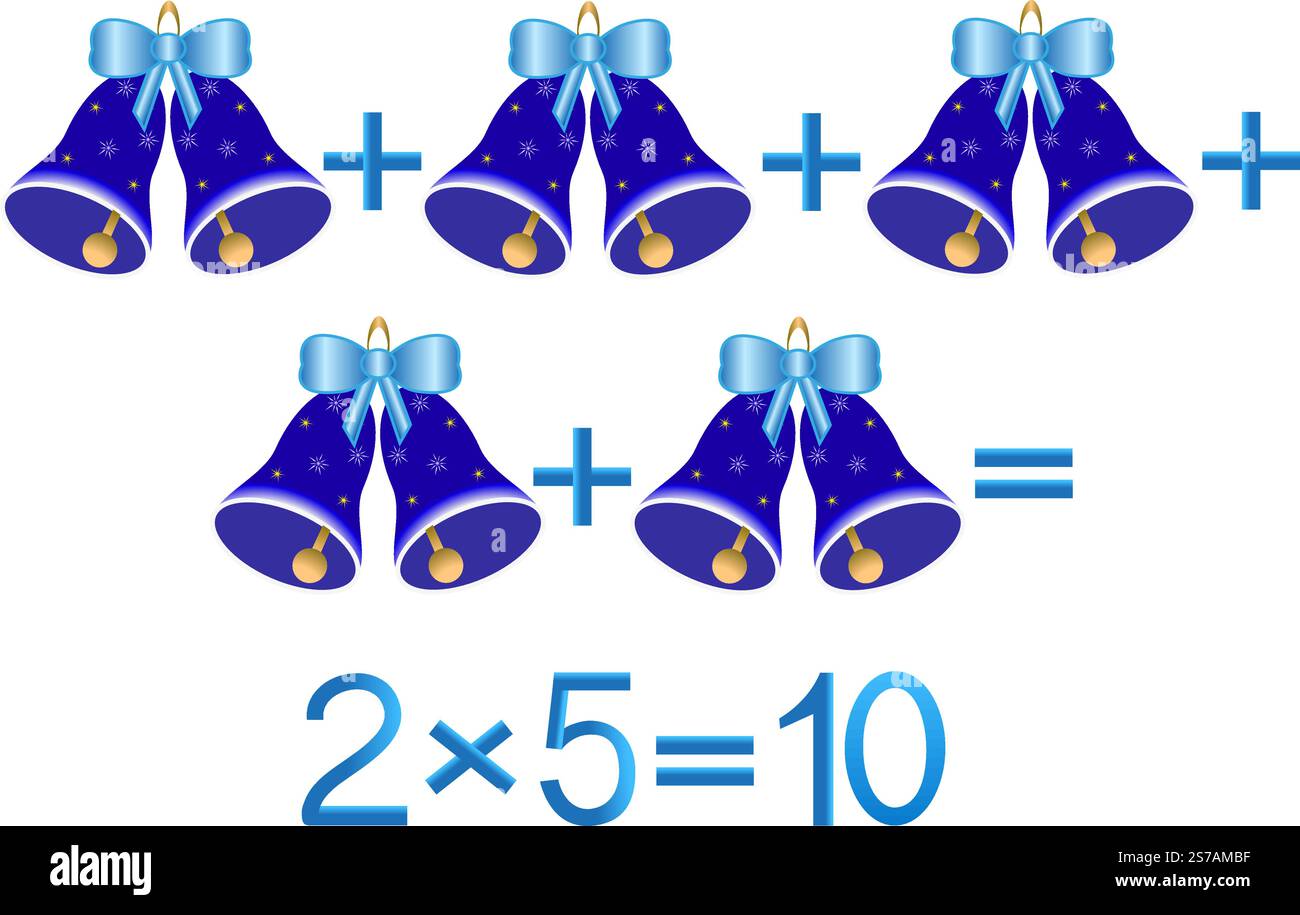 Educational games for children, multiplication action, example with ...