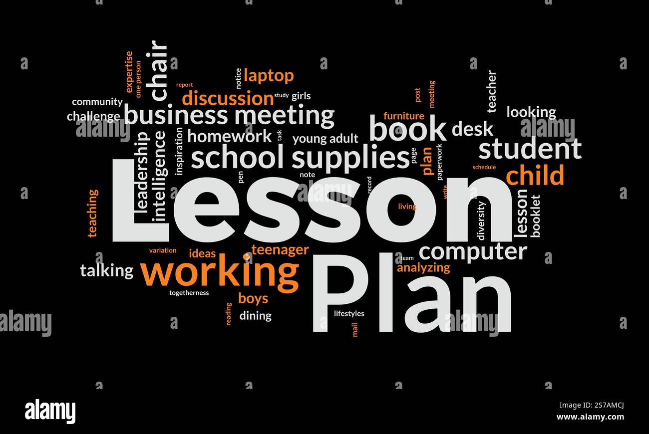 Lesson Plan word cloud template. Lesson Plan concept vector tagcloud ...