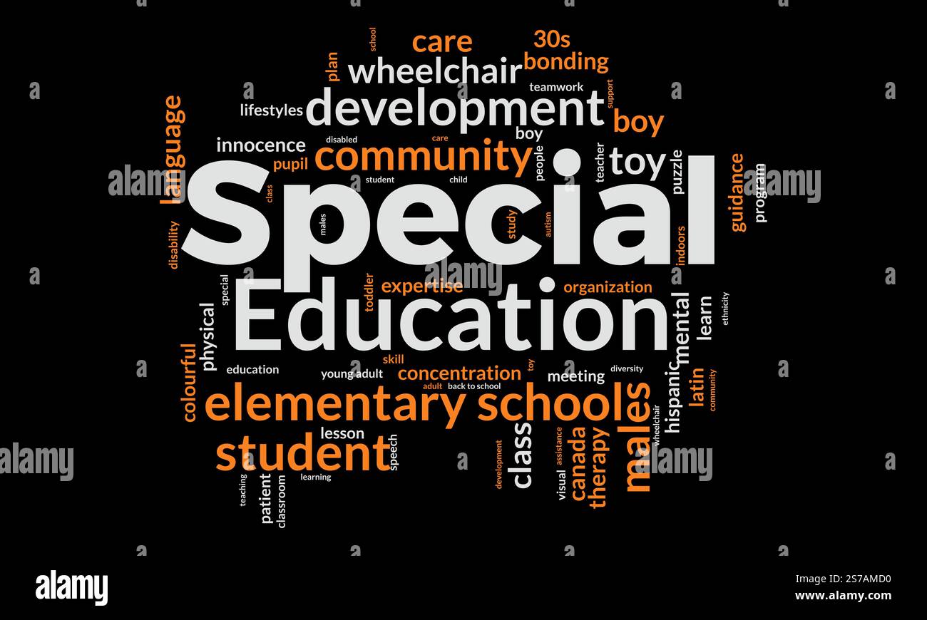 Special Education word cloud template. Special Education concept vector ...