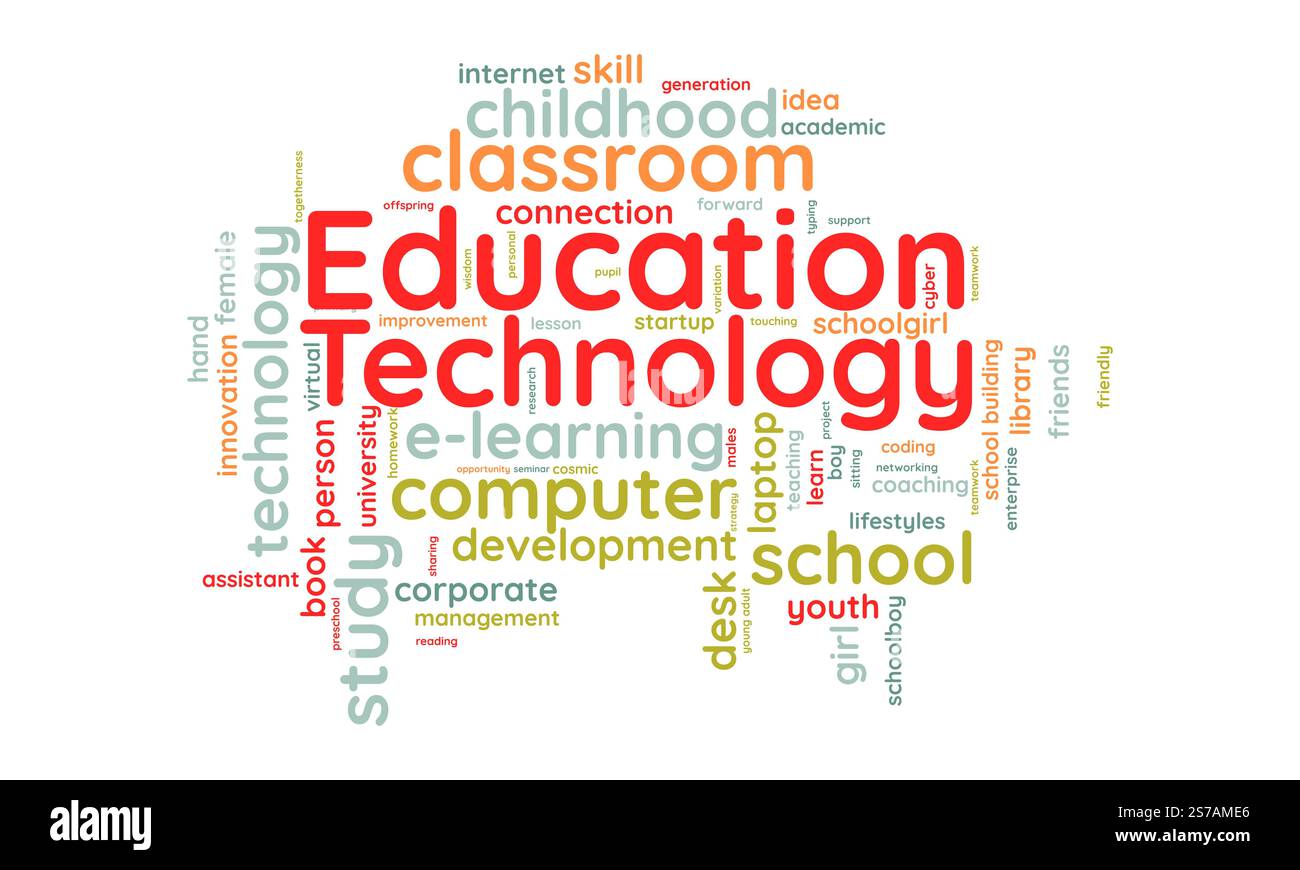 Education Technology (Edtech) word cloud template. Education Technology ...