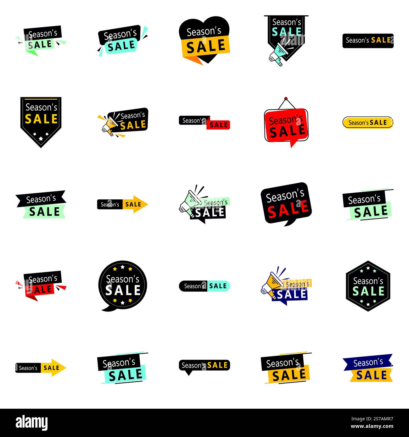 25 Customizable Season Sale Banners for Digital Marketing Stock Vector ...