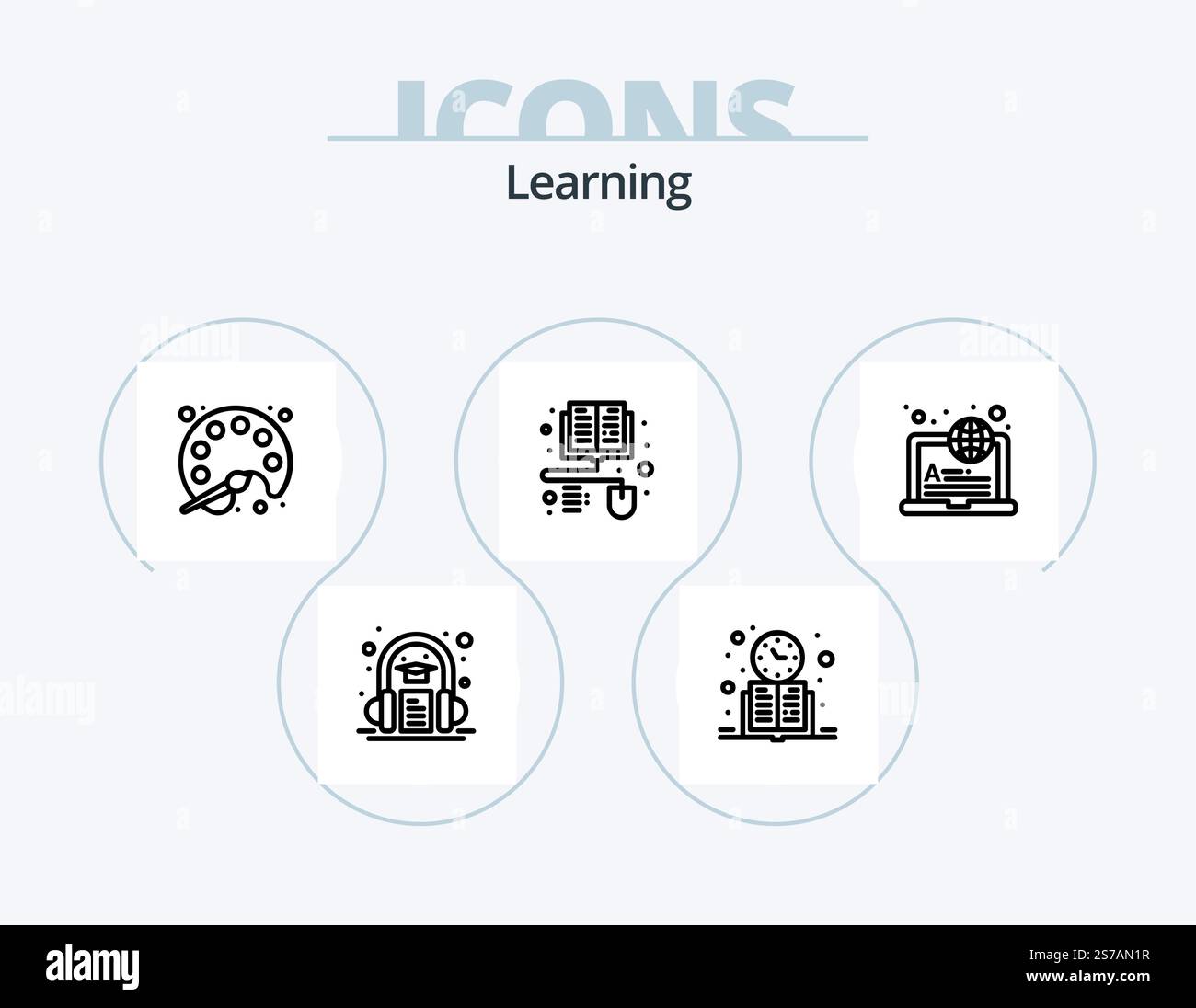 Learning Line Icon Pack 5 Icon Design. learning. education. learning ...