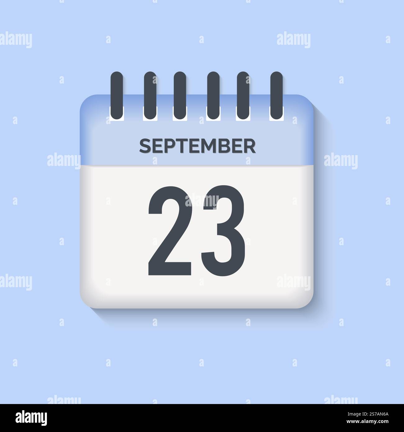 September 23 - calendar and Time planner. Daily Calendar Icon reminder ...