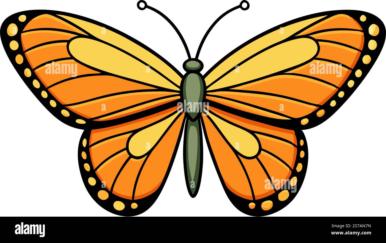 Minimalist butterfly graphic in vivid colors, highlighting elegant wing patterns, perfect for ...