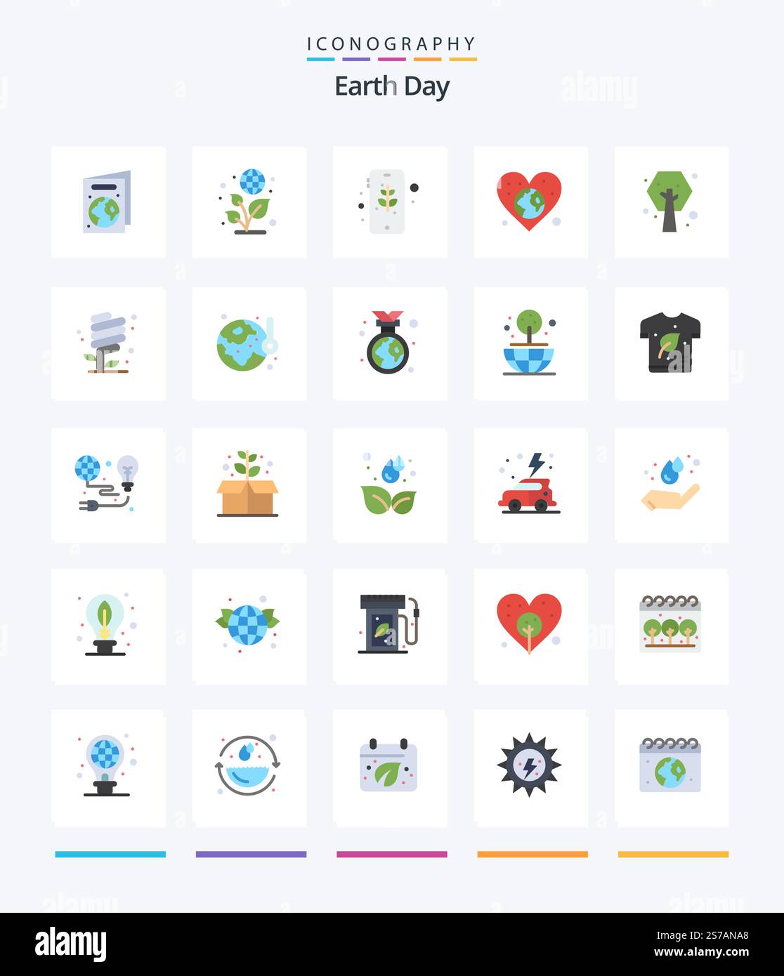 Creative Earth Day 25 Flat icon pack Such As green. earth day. mobile ...