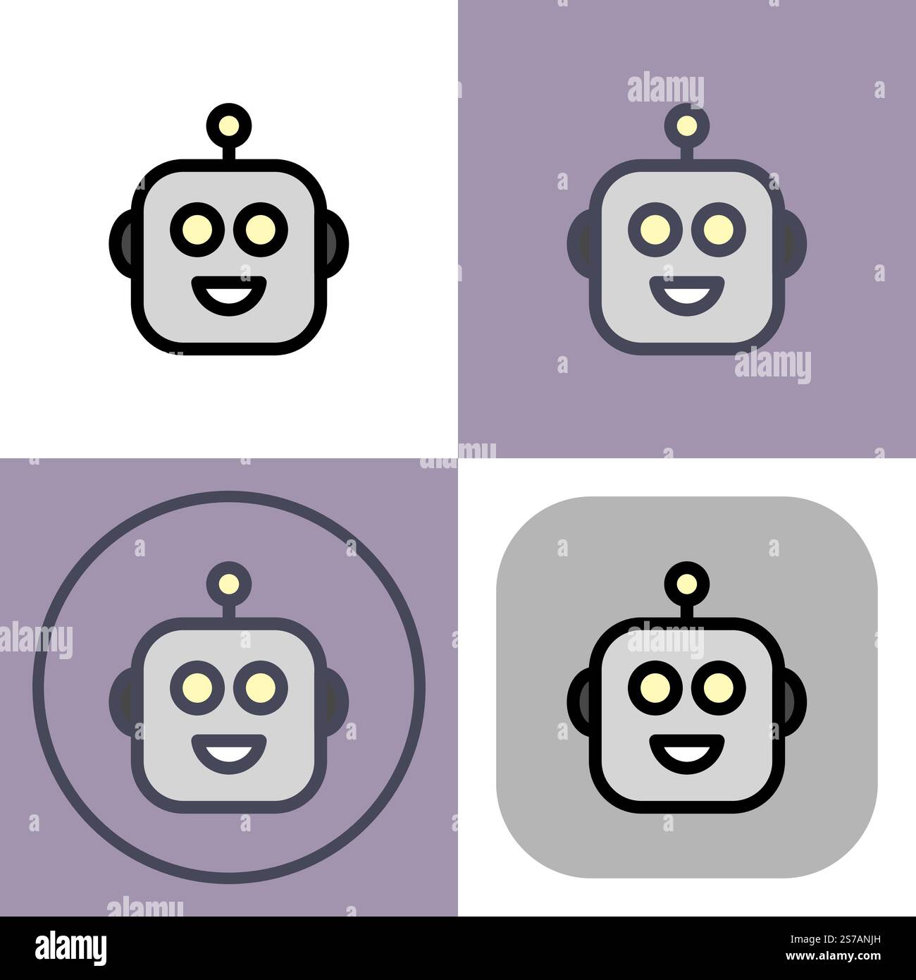 Set artificial intelligence robot hi-res stock photography and images ...