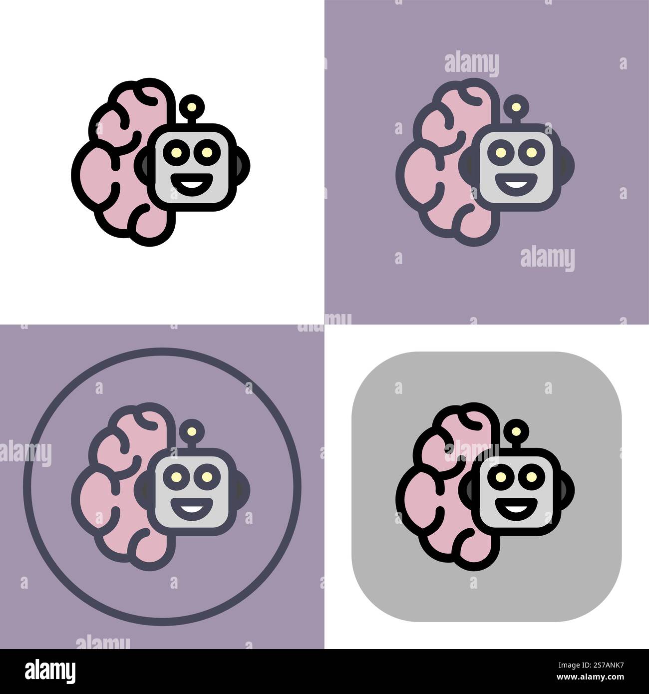 Artificial intelligence brain symbol - artificial intelligence icon ...