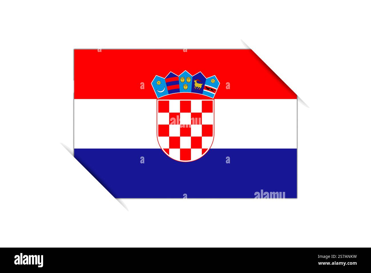 Croatia flag - rectangle colorful flag representing a country cultural ...