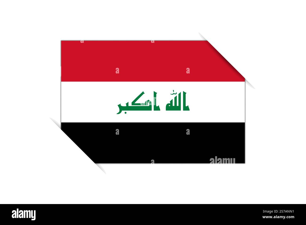 Iraq flag - rectangle colorful flag representing a country cultural ...