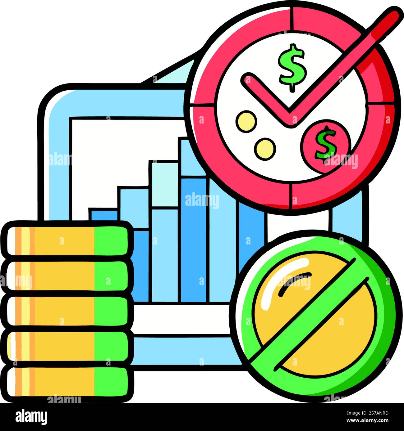 Savingsdecline vector vectors hi-res stock photography and images - Alamy