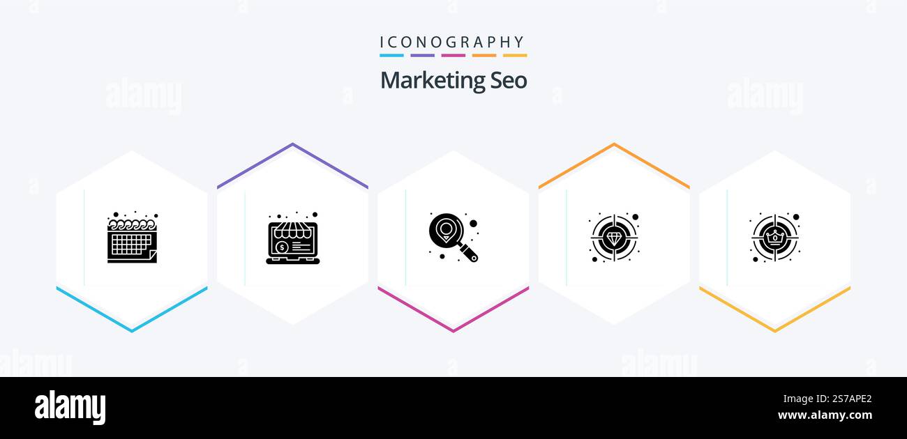 Marketing Seo 25 Glyph icon pack including . position. search. crown ...