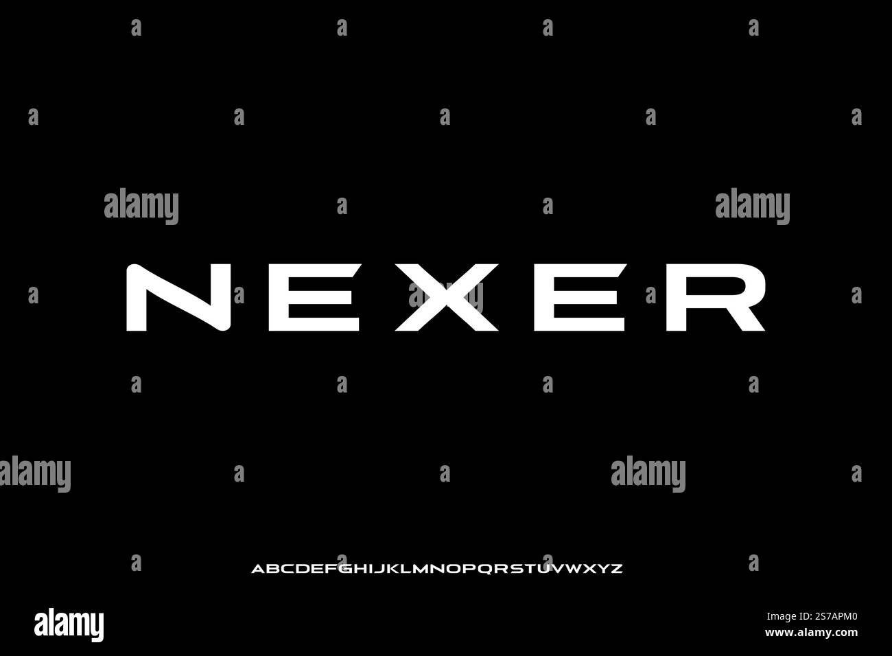 Futuristic sans serif alphabet display font vector for branding design ...